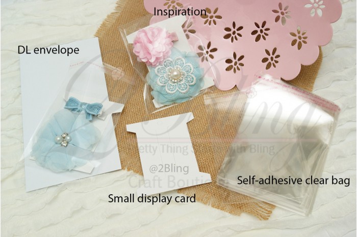Packaging, Hair-clips Display CARDS (Small) - 10x8 cm - Pack of 25